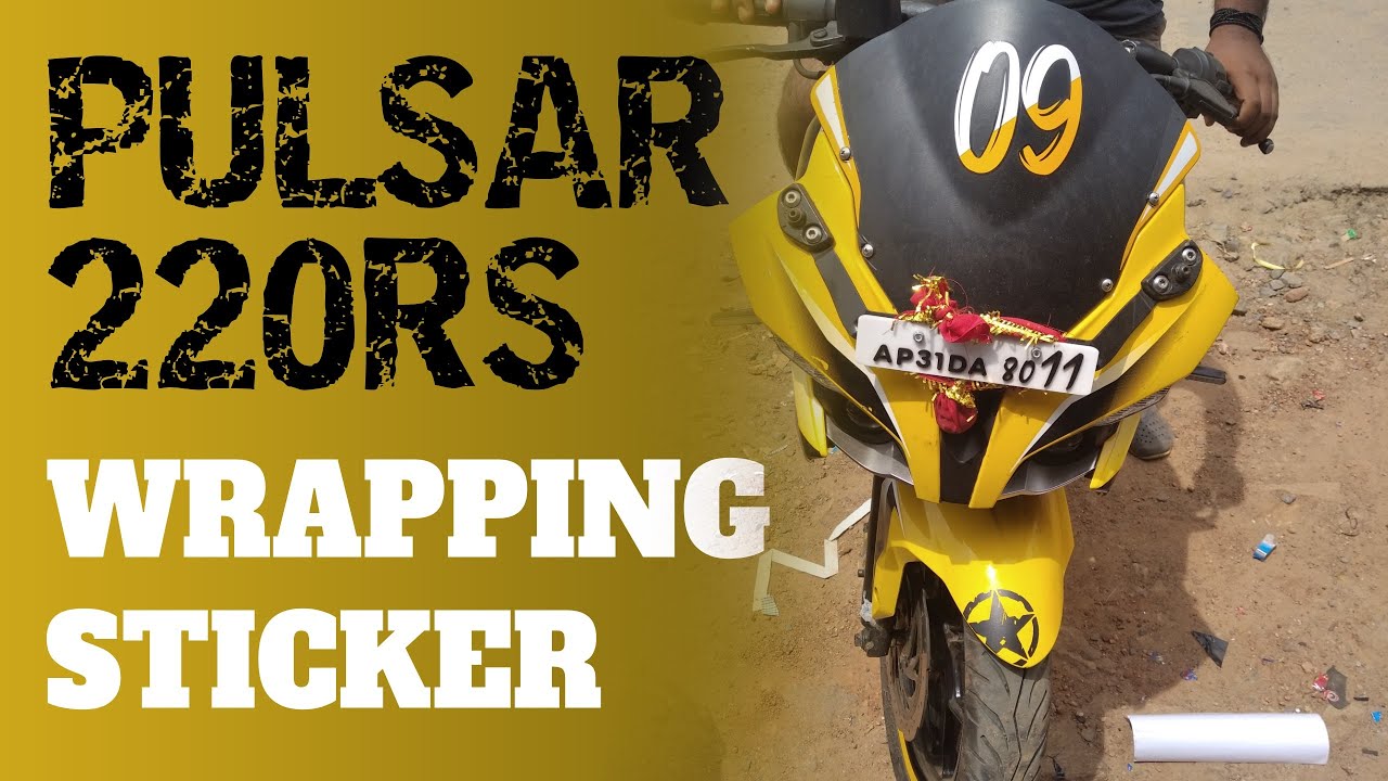 PULSAR 220 RS full bike sticker wrapping | 2020 | RAJU ARTS - YouTube