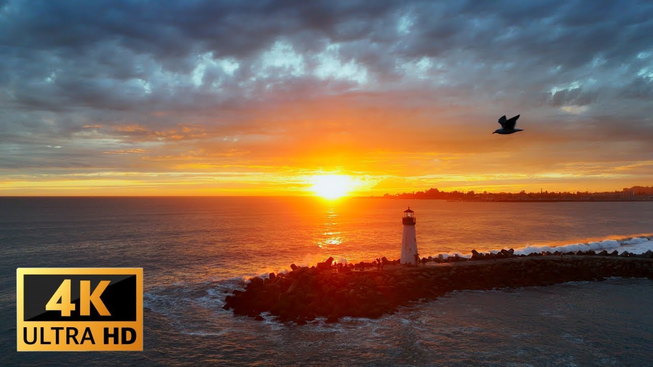 Perfect Holiday Sunset over the Ocean | 4K UHD Background Video - YouTube