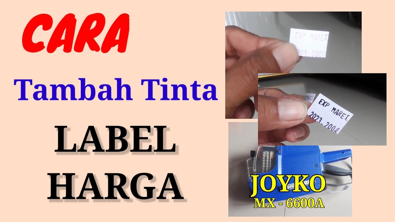 cara mengisi tinta label harga joyko - YouTube
