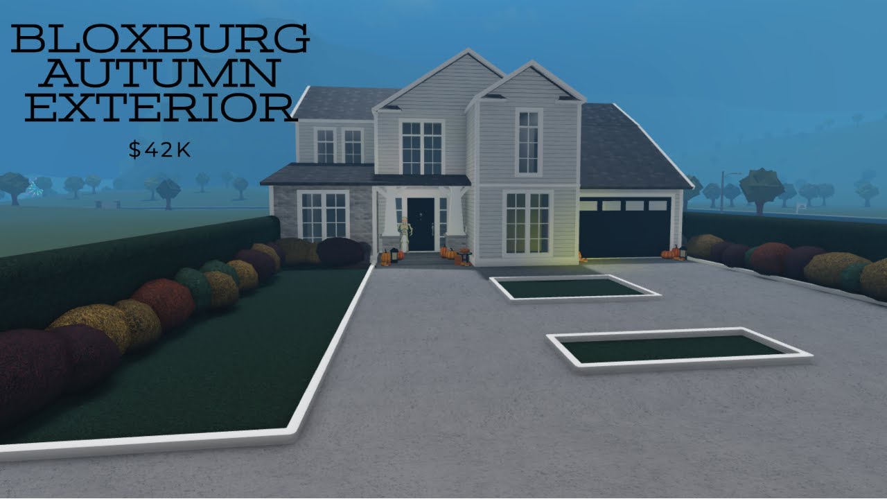 | Bloxburg | Autumn Home Exterior | Speedbuild | 42k - YouTube