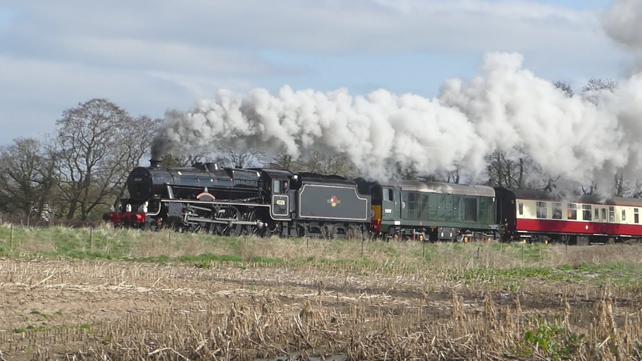 Black 5 45231 at Rope near Crewe 2nd April 2021 - YouTube