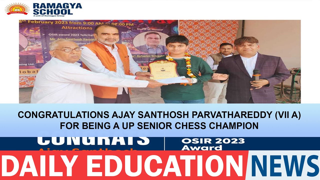 CONGRATULATIONS AJAY SANTHOSH PARVATHAREDDY (VII A) FOR BEING A UP ...