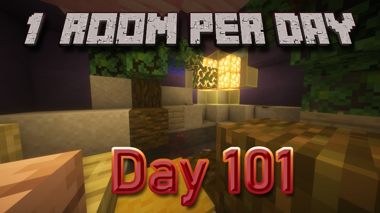 Building a room everyday until I have a mansion - day 101 - YouTube