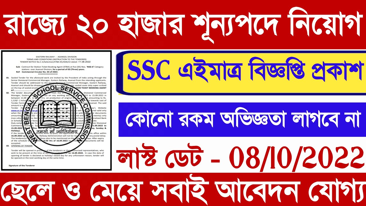 SSC 20 Thousand Vacancy Recruitment 2022 | SSC New Recruitment 2022 ...