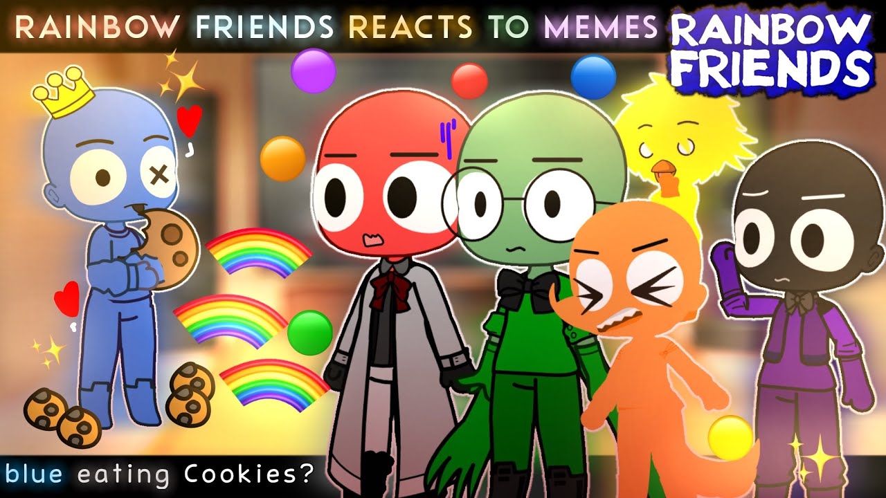  Rainbow Friends React To Animations Red Blue Orange Yellow Green