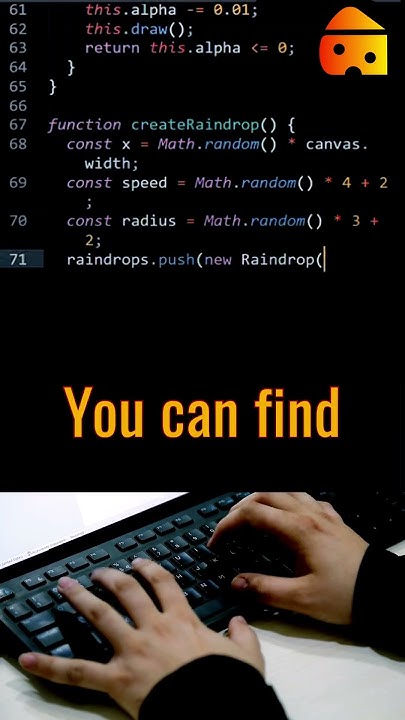 Falling Raindrops | HTML CSS JavaScript #shorts #html #css #javascript #tutorials #trending ...