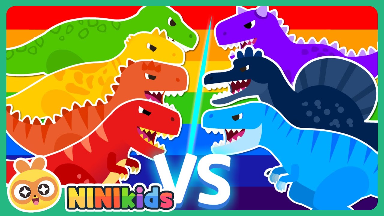 What color dinosaur is it? | rainbow dinosaur | Tyrano? | dinosaur ...