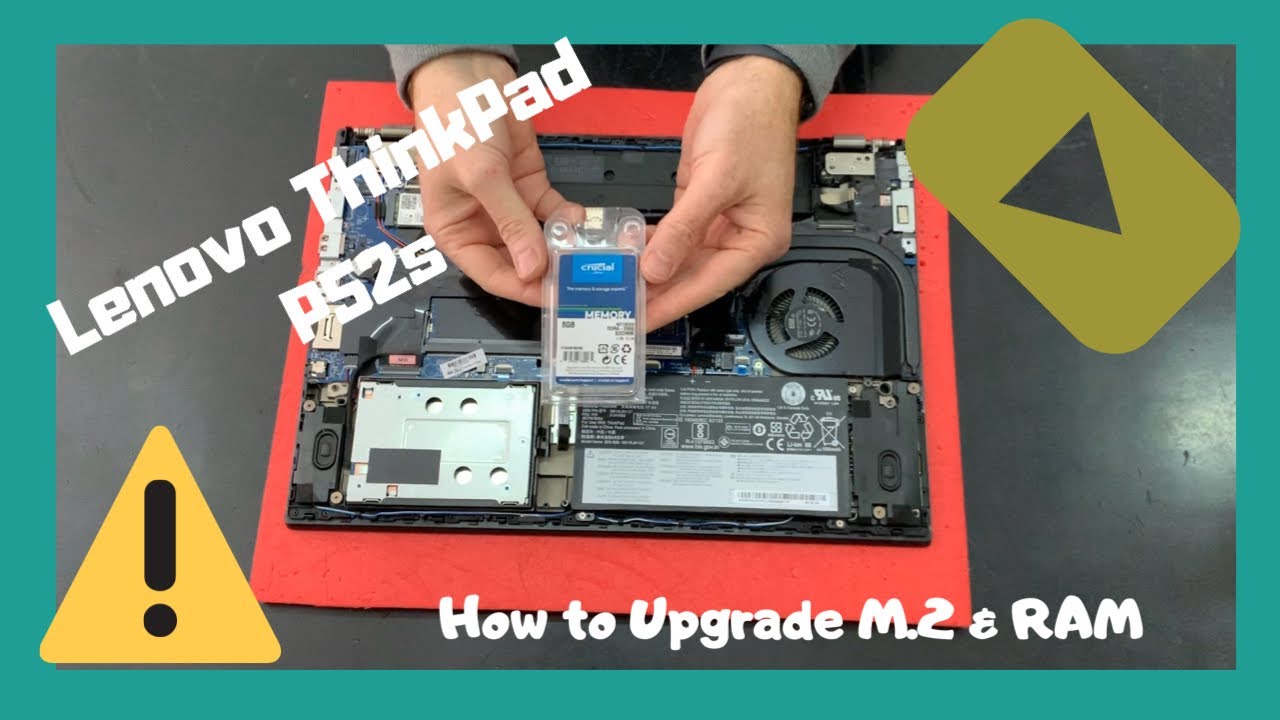 How to Upgrade M.2 Pcie Nvme SSD RAM Lenovo ThinkPad P52s disassembly ...