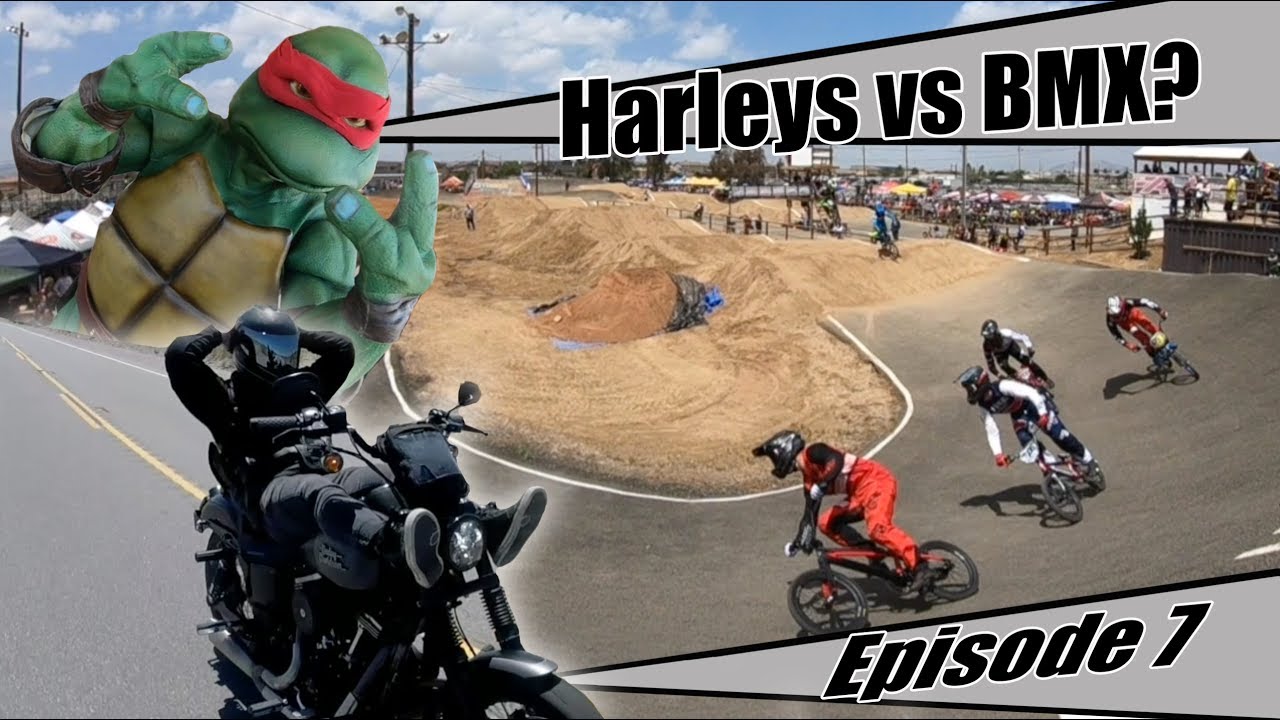 Harley riding vs BMX racing! - YouTube