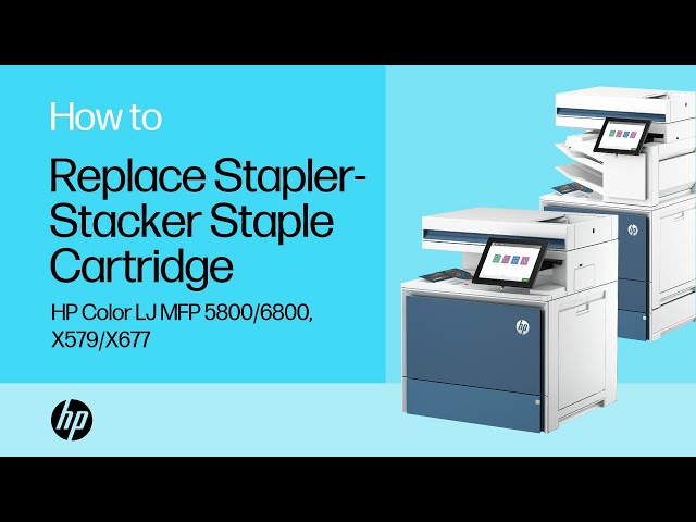 HP LaserJet Enterprise MFP - Replace the staple cartridge (stapler ...