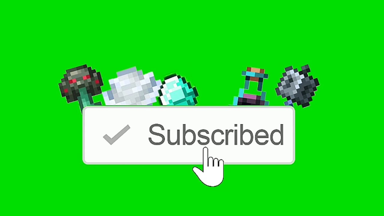New 1.21 Minecraft subscribe button green screen - YouTube