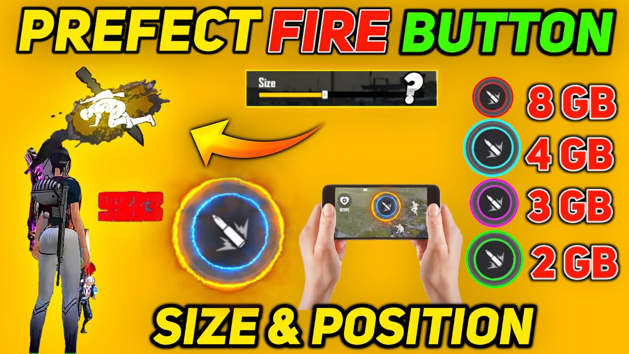 Free Fire Best Fire Button Size & Position | Free Fire Fire Button ...