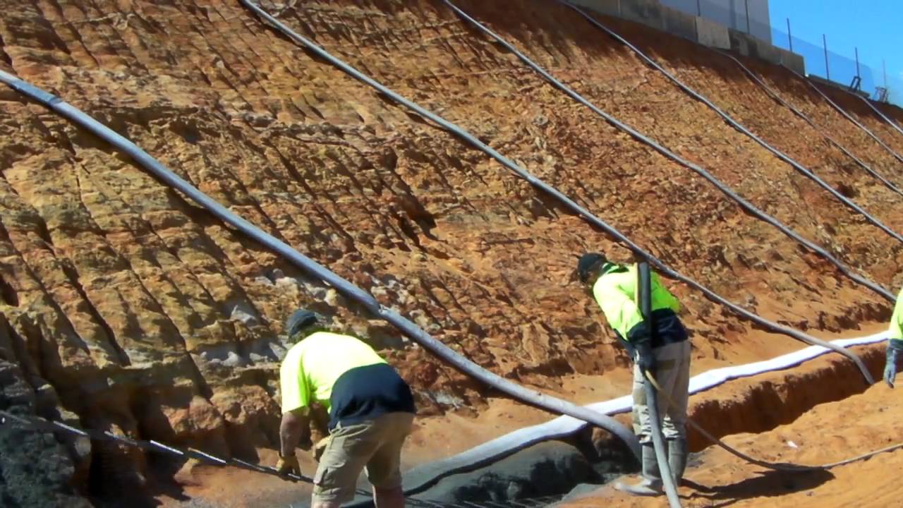 Helix Steel Fibres - Applying ShotCrete (Part 3) - YouTube