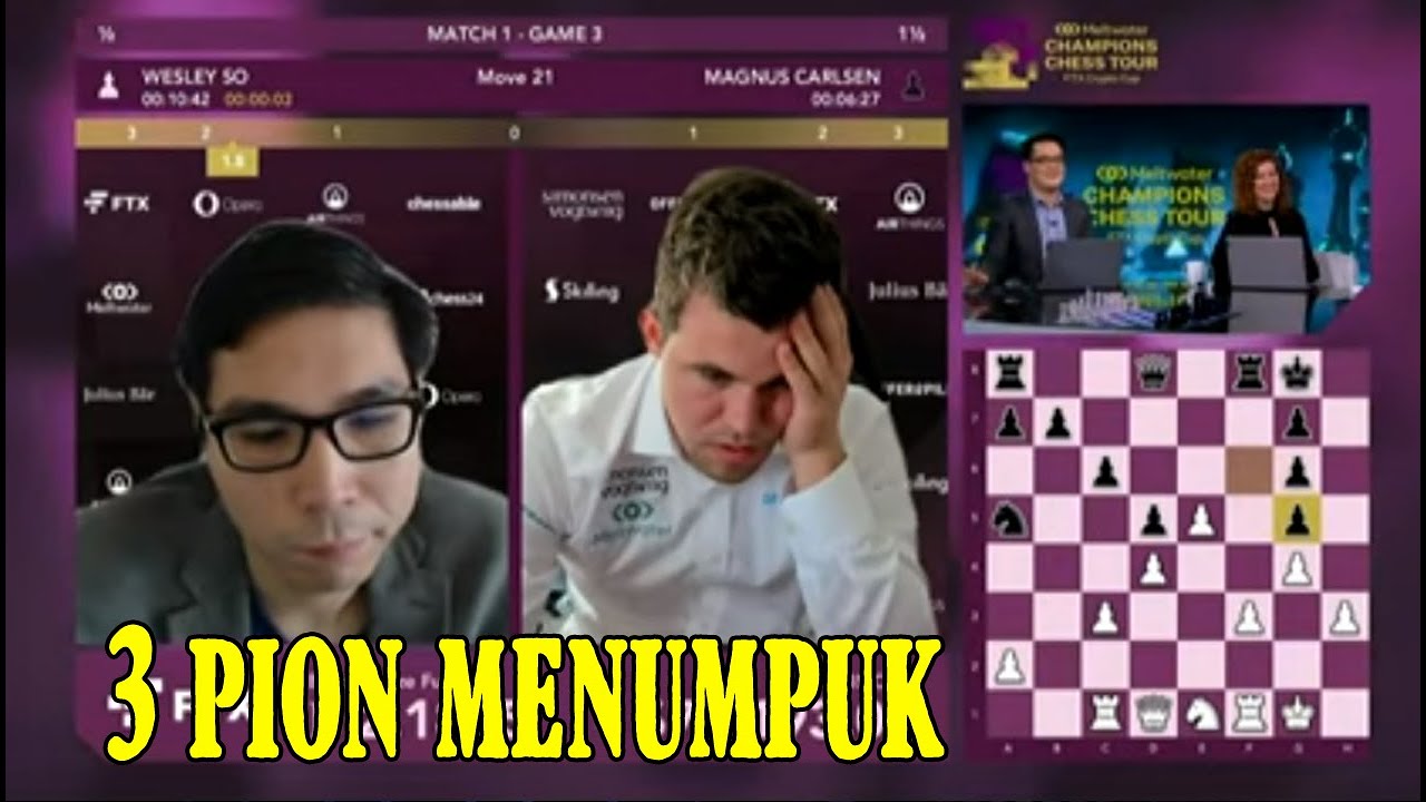 Wesley So VS Magnus Carlsen : Bermain Imbang Di Matchday-1 - YouTube