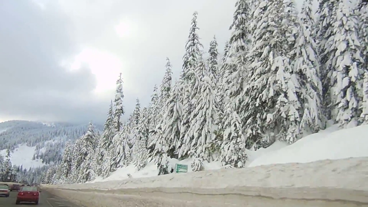 Stevens Pass Winter Scenic Road - YouTube