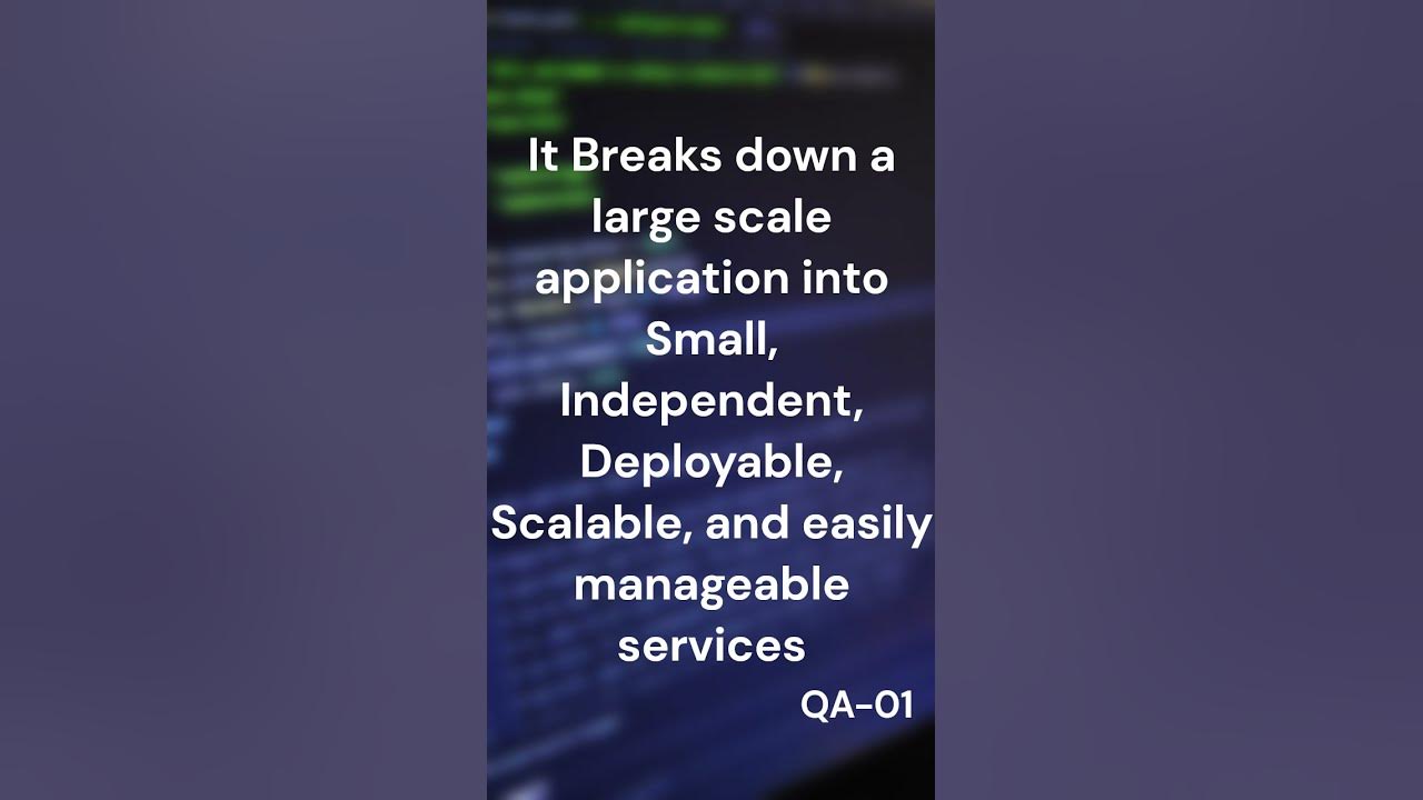 Qa 1 What Is Microservice Shorts Viral Interview Java Microservice Youtube
