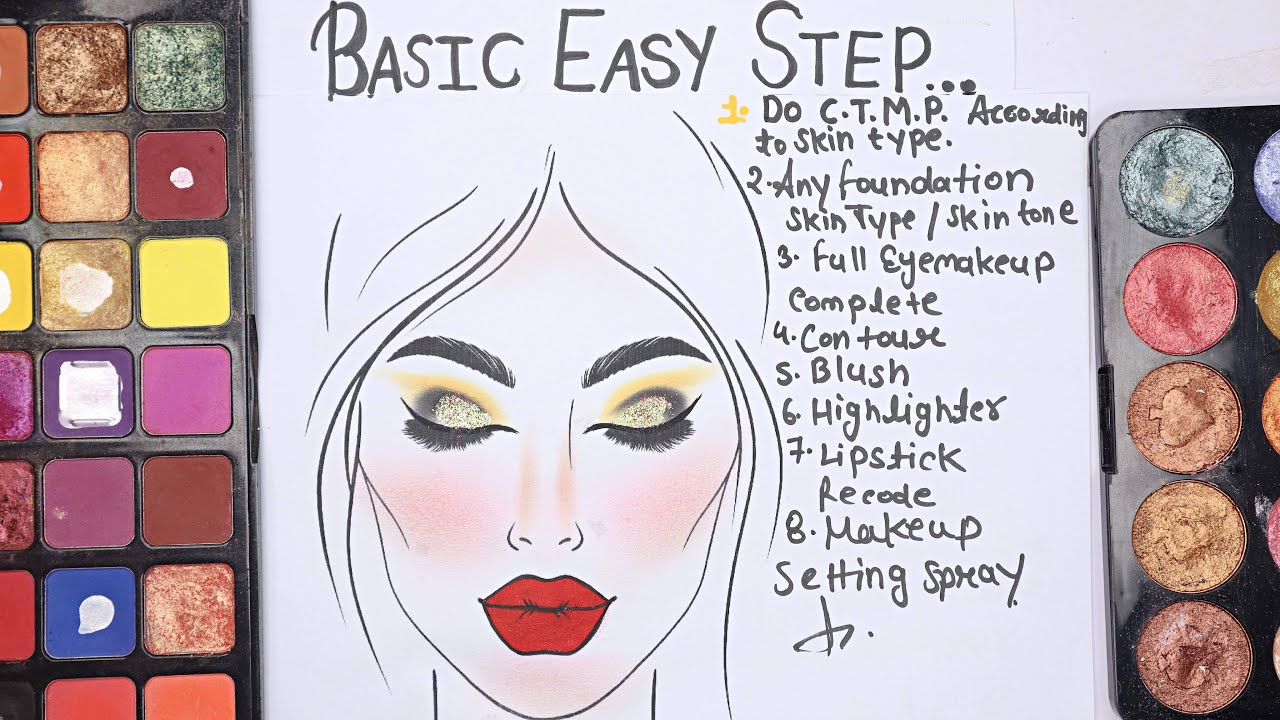 Wedding Special Bridal Makeup Tutorial Steps | Basic makeup practice ...