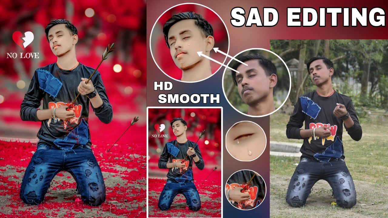 New Concept Sad Photo Editing || Broken Photo Editing In 2023 || Alone ...