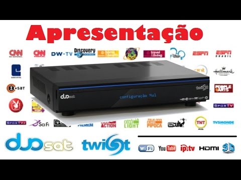 Receptor de Canais Duosat Twist Hibrido Media Center, IPTV, 3d, Iks ...