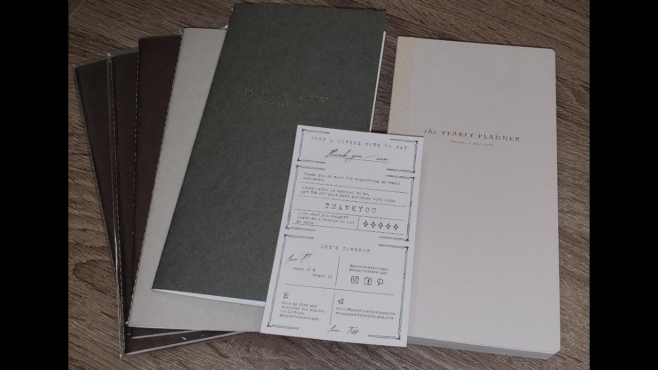 Papertess Designs Unboxing| Standard TN Inserts and Full Year Undated ...