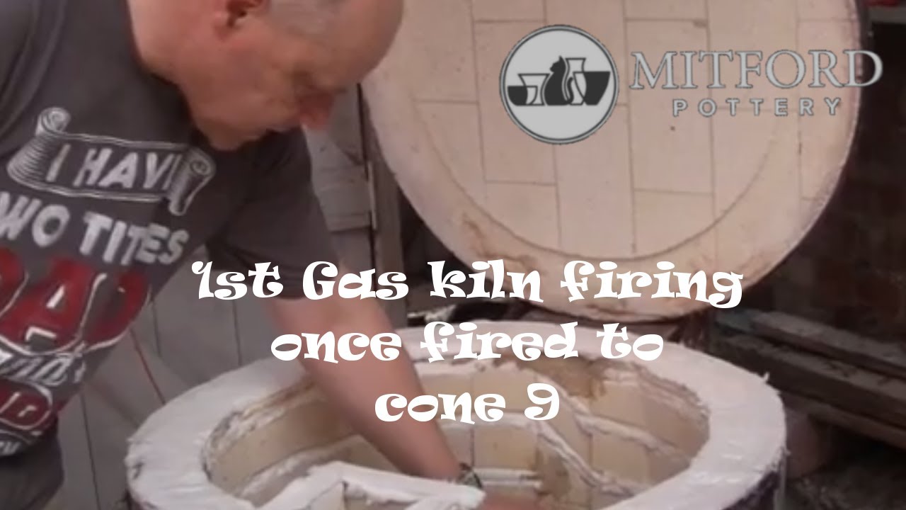 My first gas reduction firing in my converted kiln - YouTube