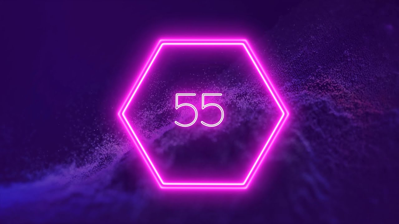 Pink neon timer 55 seconds sota turn countdown - YouTube