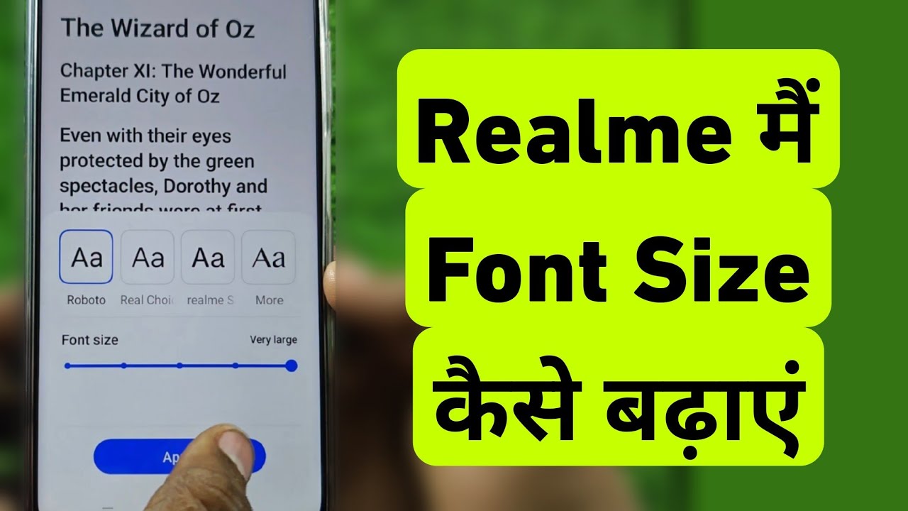 Realme Me Font Size Kaise Badhaye || How To Increase Font Size In ...