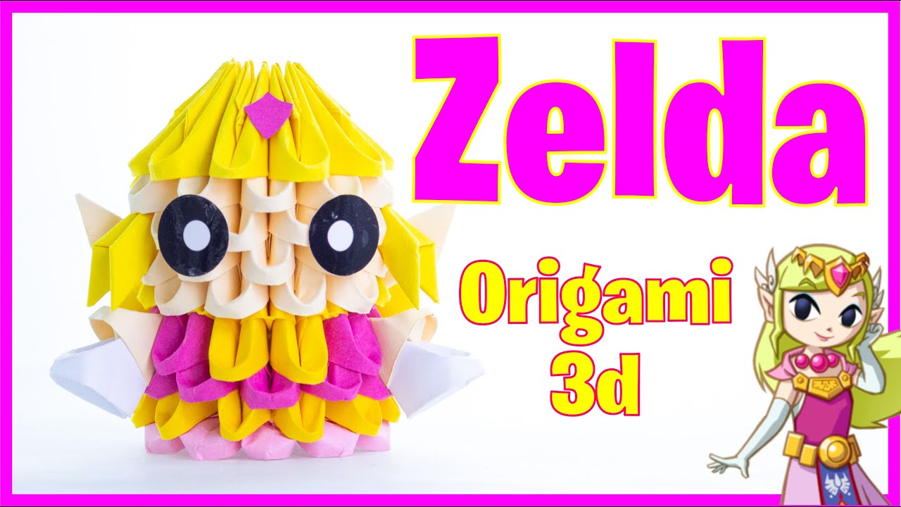 Cómo Hacer a ZELDA de ORIGAMI 3d 💗💗💗 110 Piezas (FÁCIL) Tutorial Paso a ...