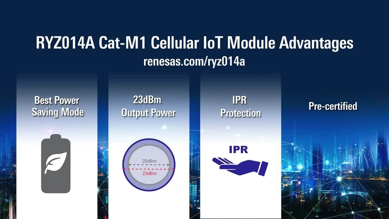 RYZ014A Integrated LTE Cat-M1 Cellular IoT Module - YouTube