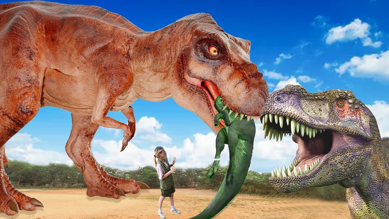 Most Dramatic T-rex attack | T-rex Vs WOLF | Jurassic Park Fan-Made ...