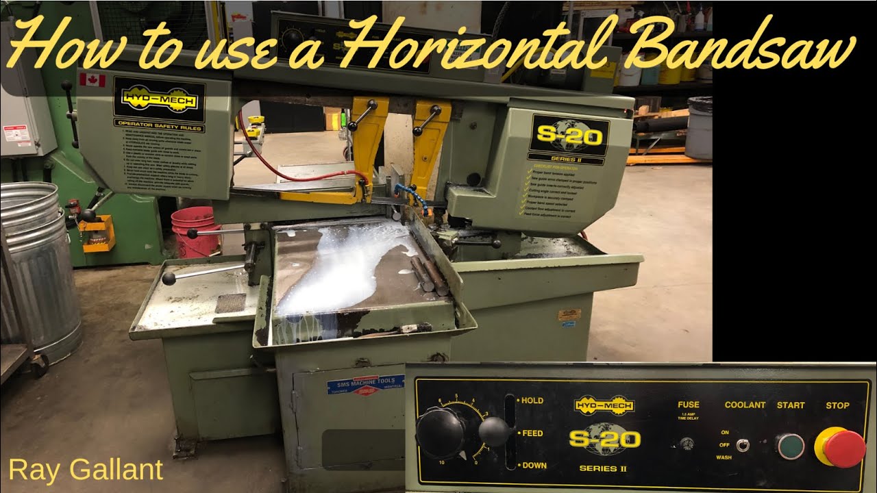 How to use a horizontal band saw - YouTube