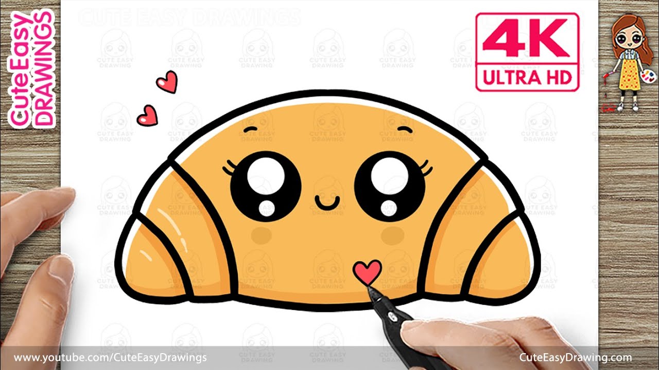 Croissant Drawing For Kids