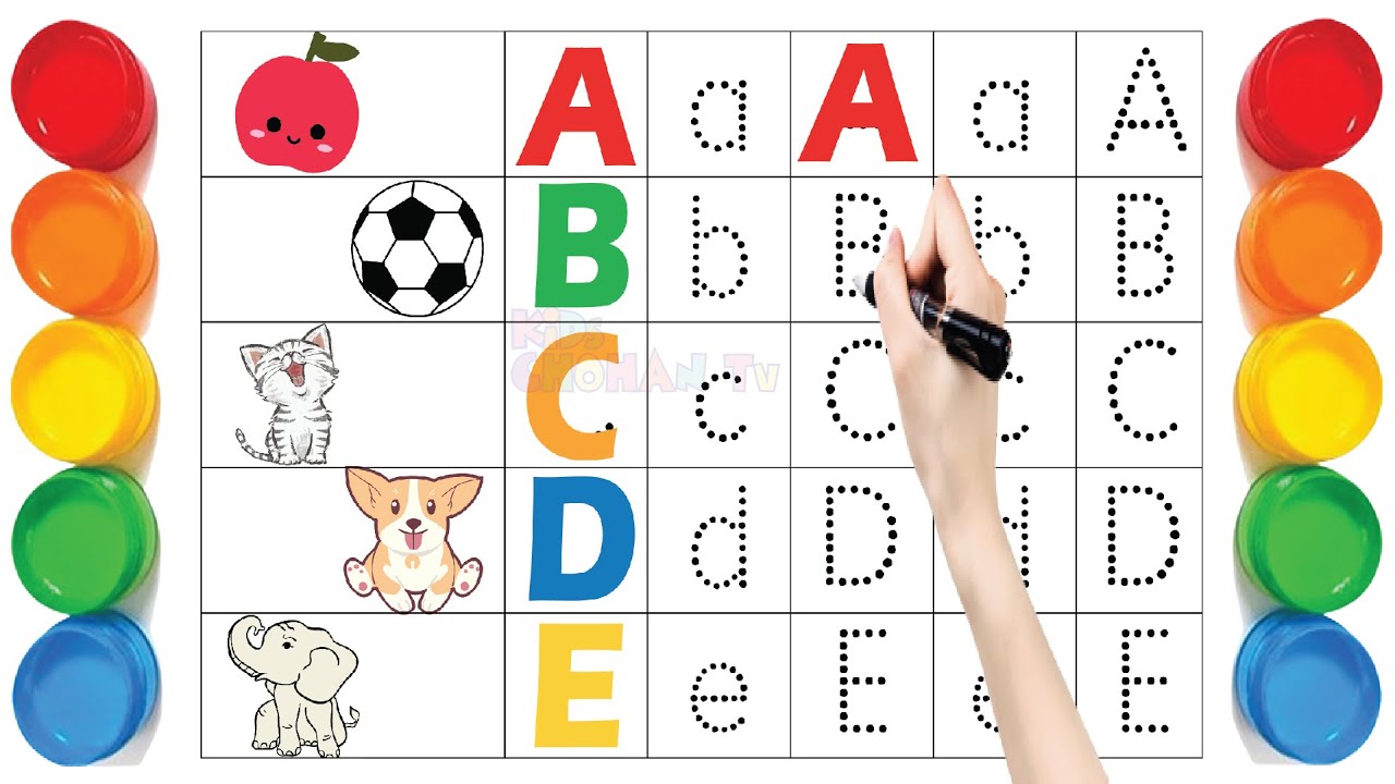 ABCD Alphabet Song, ABCD Phonic Song, The Alphabet, One two three, 1 to ...