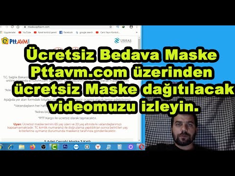 Ücretsiz Bedava Pttavm.com üzerinden ücretsiz Maske dağıtılacak videomuzu izleyin.