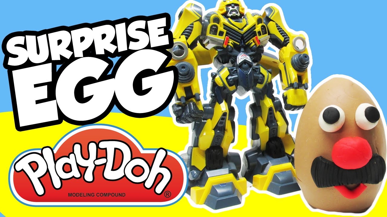 Play-Doh Surprise Egg Mr Potato Head-- Transformers Mash Up! With Huge ...