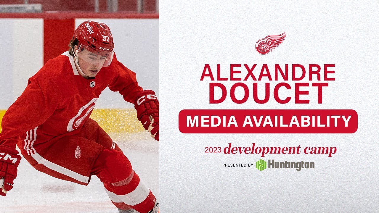 Alexandre Doucet at 2023 Detroit Red Wings Development Camp - YouTube
