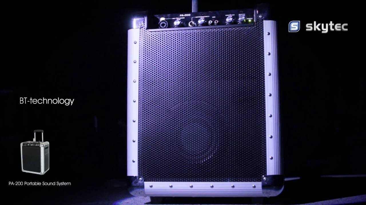 SKYTEC PA-200 Portable Sound System USB/SD/MP3/BT 170.122 - YouTube