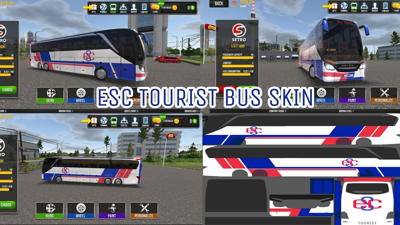 Bus Simulator Ultimate | ESC tourist Bus skin - YouTube