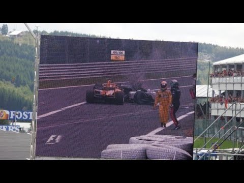 How the World reacted to Start crash at Eau Rouge in Spa Francorchamps ...