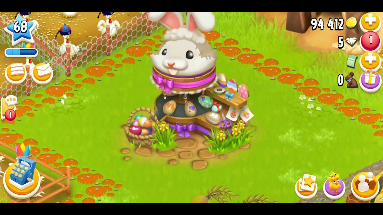 Easter bunny new machine hay day game play - YouTube