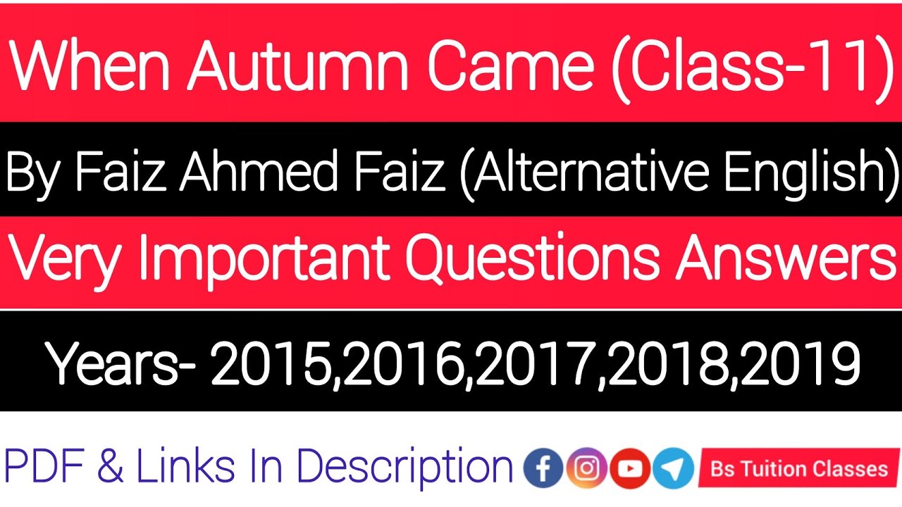 Important Questions Answers Of When Autumn Came Class 11 Alternative important-questions-answers-of-when-autumn-came-class-11-alternative