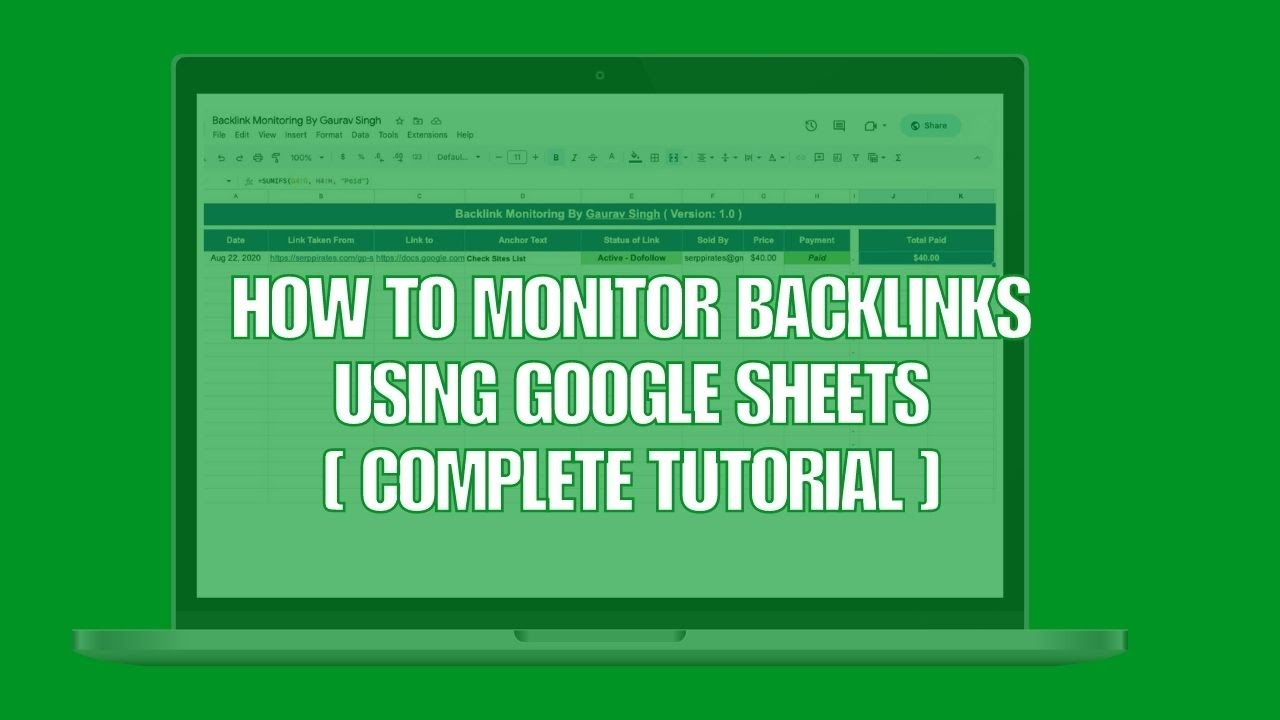 Download Backlink Monitoring with Google Sheets: Step-by-Step Tutorial ...