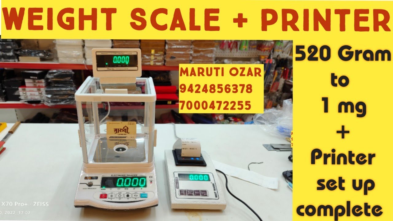 Gold weight Scale | Printer | 520 gram to 1 mg | 9424856378 - YouTube