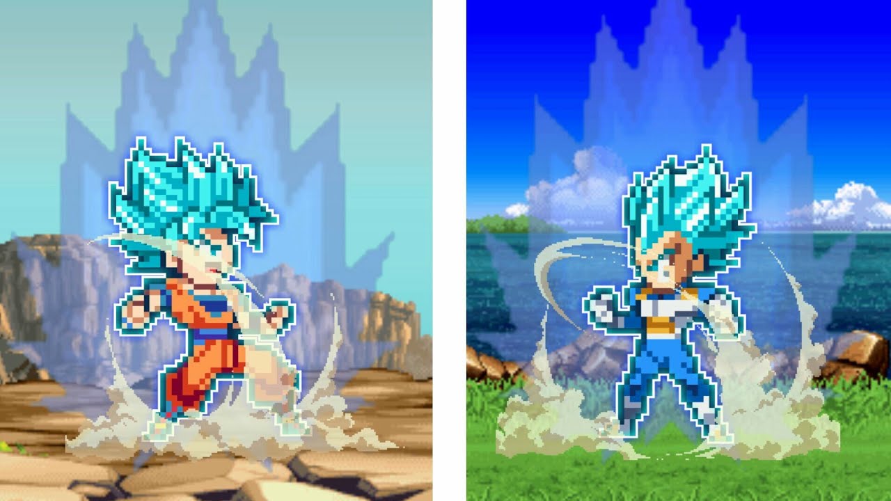 Goku Vs Vegeta Sprite Animation - YouTube