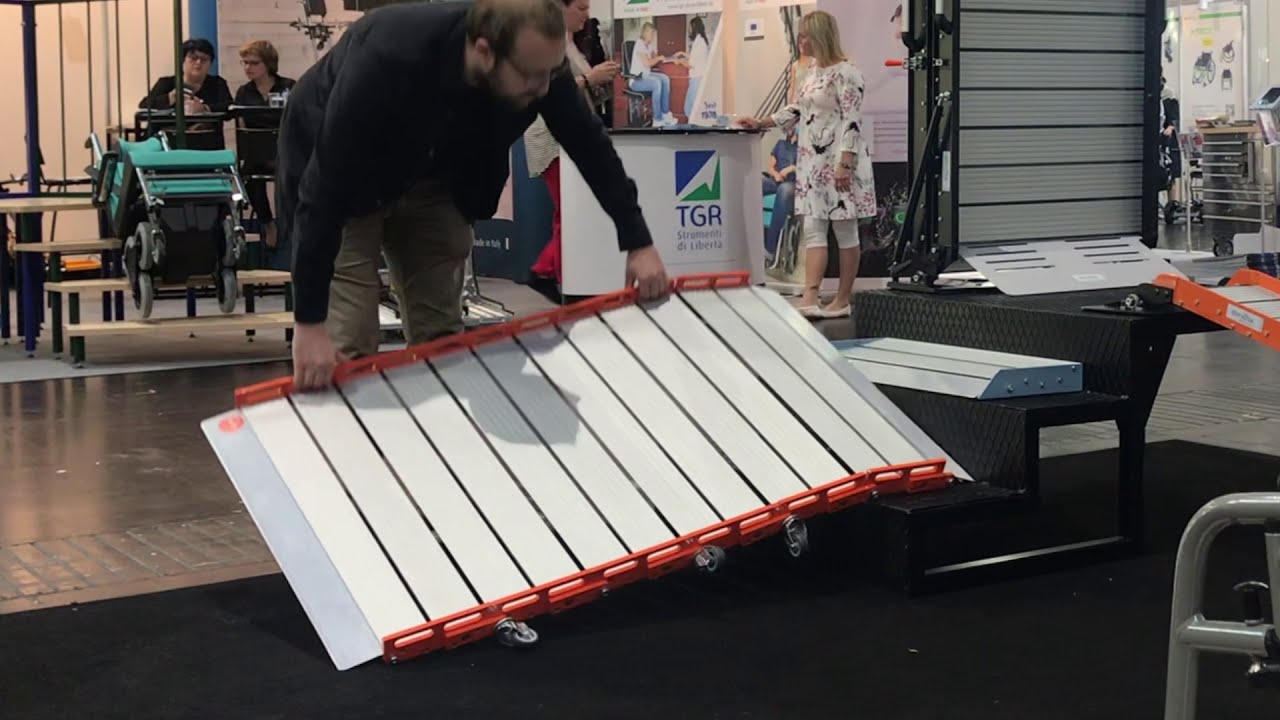 MEDLIS Portable Roll Up Wheelchair Ramp - YouTube