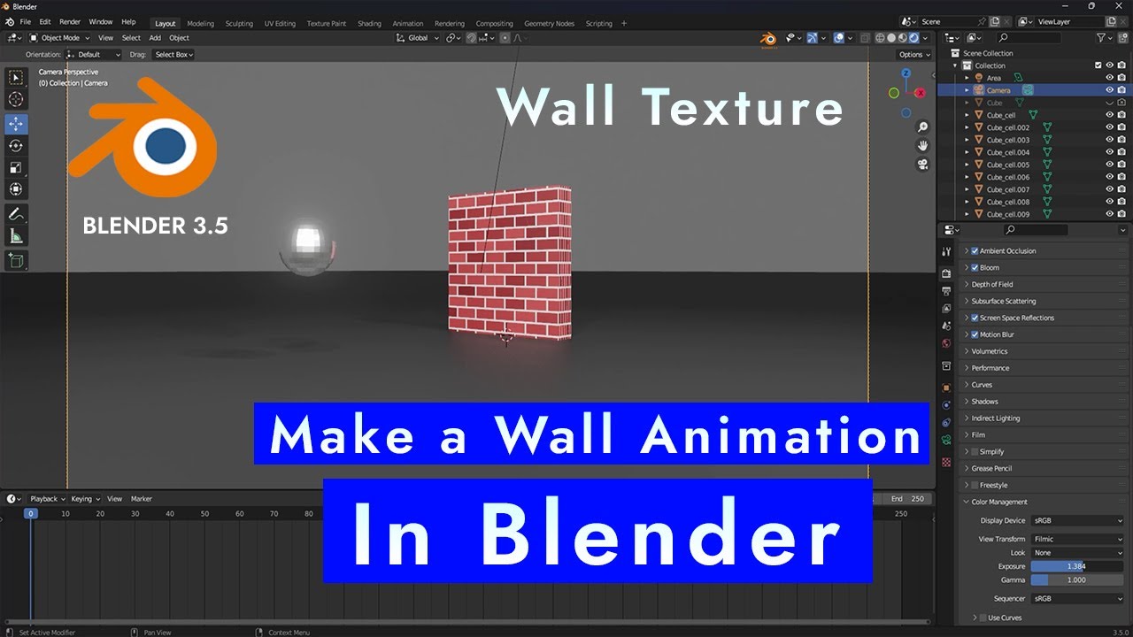 How To Make a Wall Animation in Blender |Blender cell fracture|Easy ...