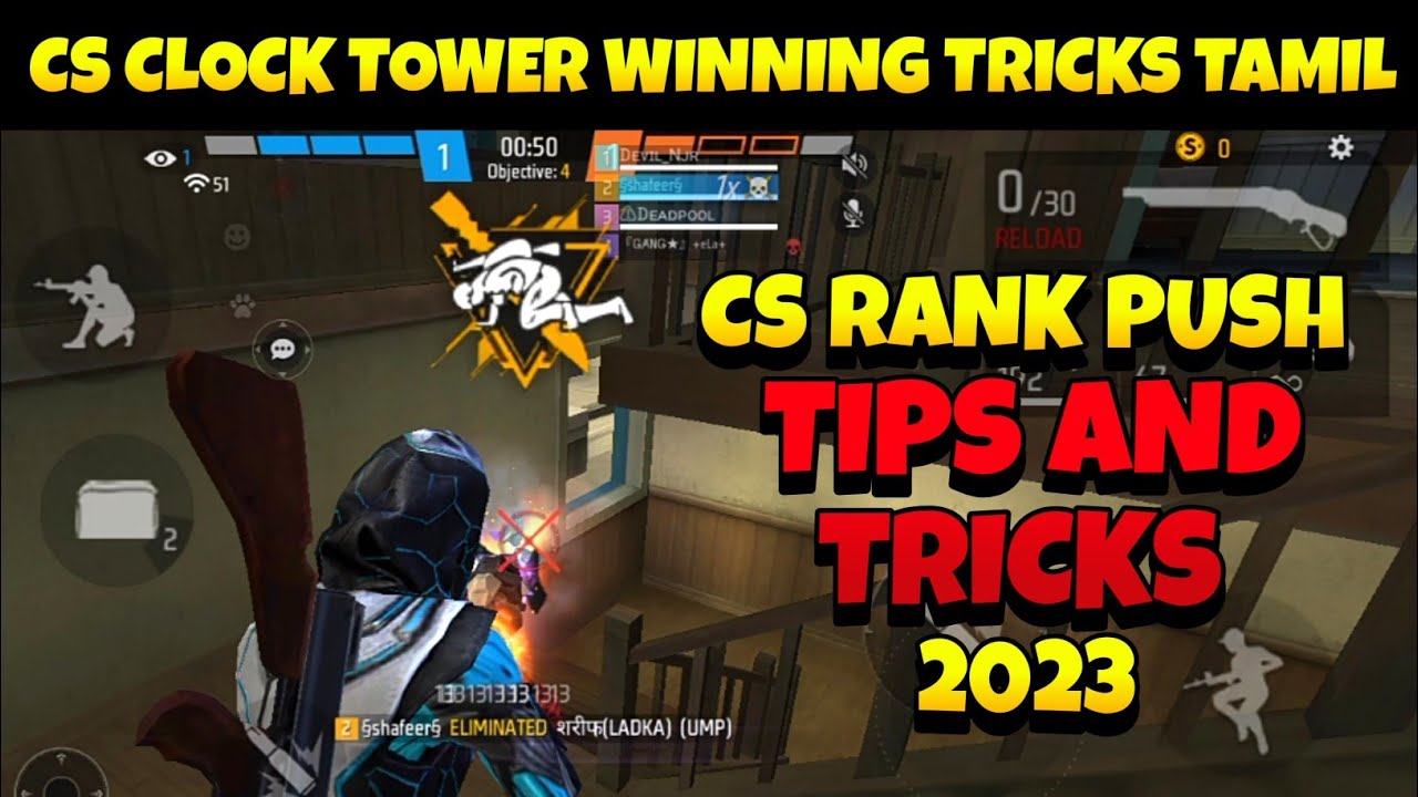 Cs rank push clock tower tricks tamil 2023|Cs rank push tips and tricks ...