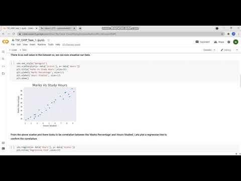 Prediction using Supervised ML||GRIP TASK 1|| Spark Foundation Internship#GRIPJULY2021 - YouTube