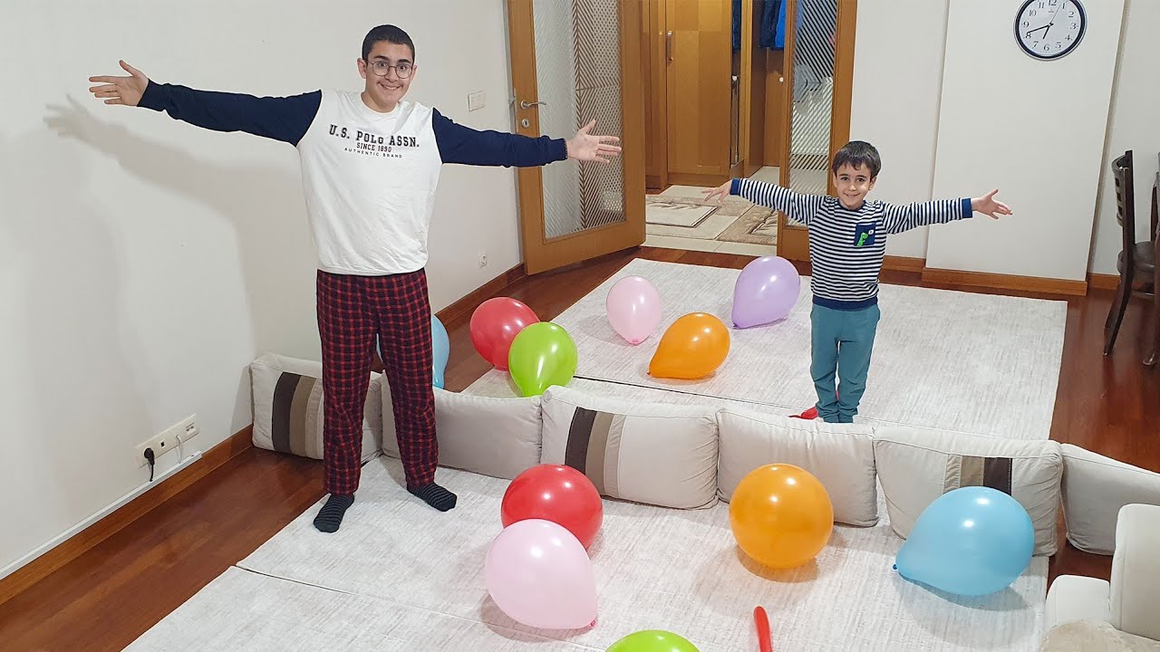 Berat ile Buğra Balon Patlatma Yarışı Yaptı - YouTube