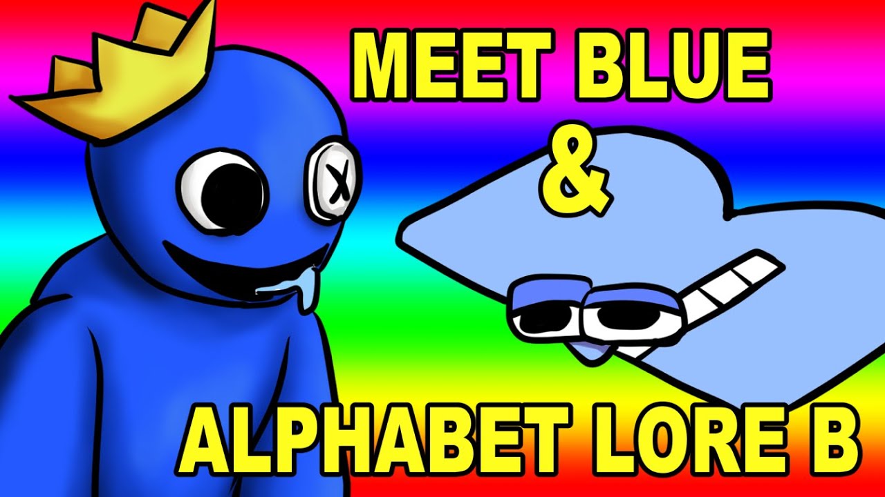 Rainbow Friends Blue meets Alphabet Lore B Drawing - YouTube